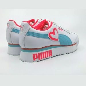 Puma | Shoes | Puma Amor Heart Women Whitemilky Bluepink Alert | Poshmark